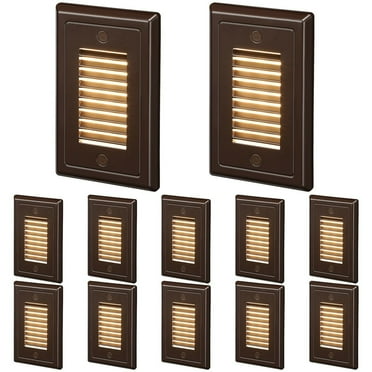 LEONLITE Dimmable LED Step Lights, Indoor & Outdoor Stair Light, 3000K ...