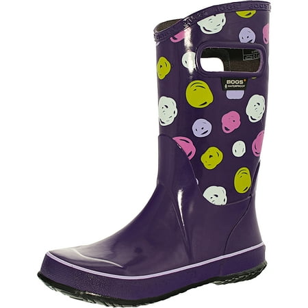 Bogs - Bogs Girl's Rain Boot Sketch Dot Rubber Violet Multi Ankle-High ...