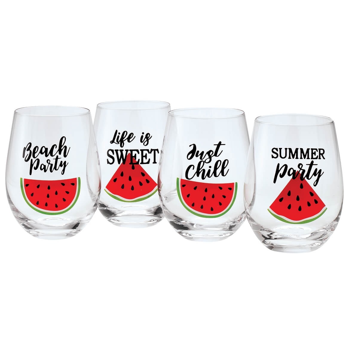 Watermelon Stemless Wine Glass, Multi-Functional, Made of 100% Stemless ...