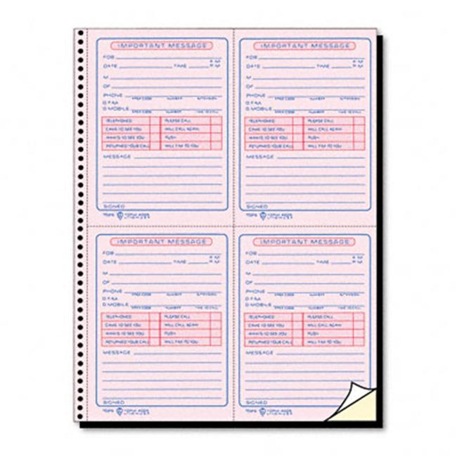 Tops Message Forms 3-7/5-1/2 x 8 Carbonless Duplicate 200-Set Book ...
