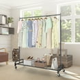 JOZ Commercial Grade 400 lbs Heavy Duty Rolling Clothes Rack, Portable ...