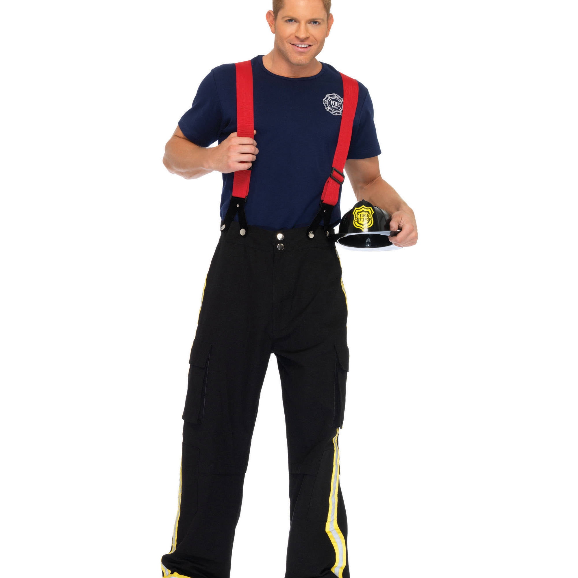 Leg Avenue Chief Firefighter Captain's Uniform Men's Halloween Fancy ...