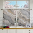 Abstract Rock Strata Sheer Curtains for Living Room Bedroom, Industrial ...