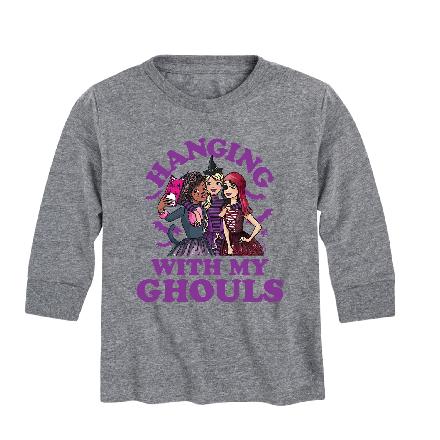 Barbie - Hanging with My Ghouls - Toddler And Youth Long Sleeve Graphic ...