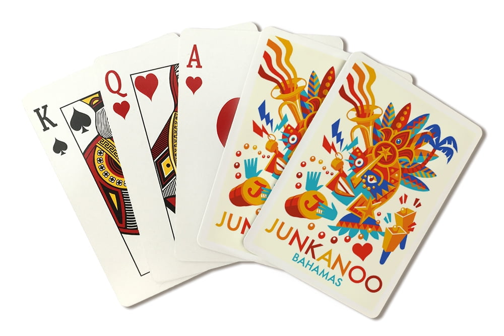 Bahamas, Junkanoo, Vector, Lantern Press, Premium Playing Cards, 52 ...