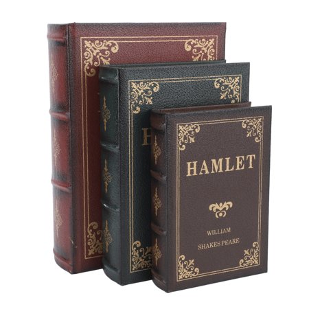 Decorative Book Box, 3 Pack Vintage Book Storage Box Book Shaped ...