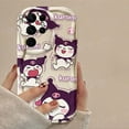 Sanrio Cinnamoroll Kuromi 3D Wave Case For Samsung Galaxy S24 Ultra S23 S22 Plus S21 S20 FE A25 ...