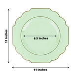 Efavormart 10 Pack | 11" Sage Green Hard Plastic Dinner Plates ...