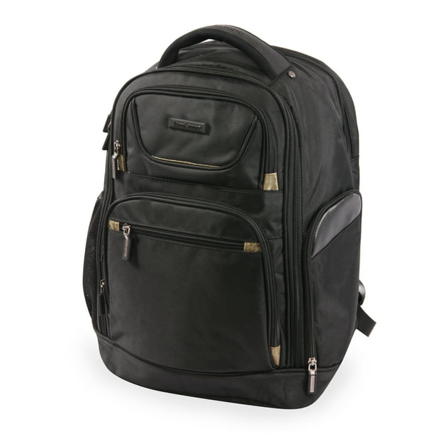 Brookstone Hayes Laptop Backpack - Black Gold - Walmart.com