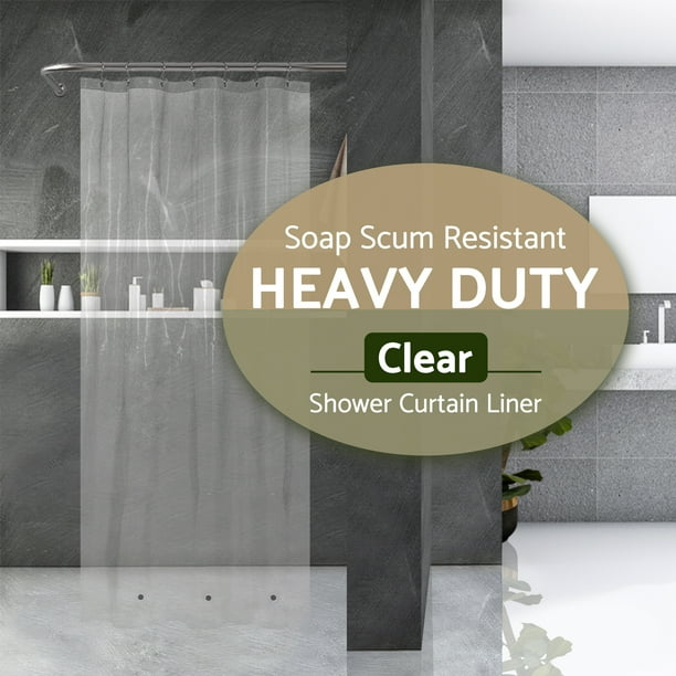 Mrs Awesome PEVA 8G Stall Shower Curtain Liner Clear Waterproof-36"W x ...
