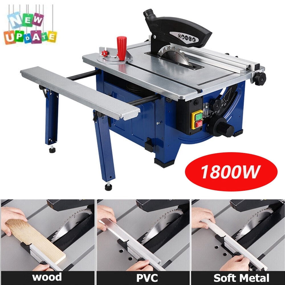 SHANNA 1800W Table Saw 4800RPM Angle Adjustable DIY Saw for Wood Board ...