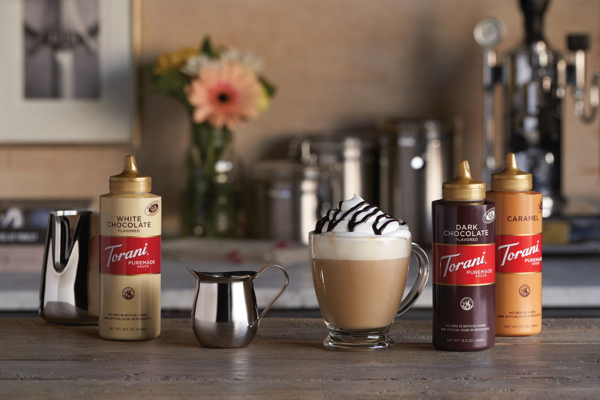 Torani Puremade Caramel Sauce, Authentic Coffeehouse Sauce and Dessert ...