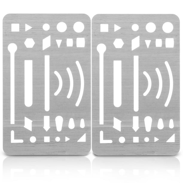 maskred 2pieces Durable Metal Ruler For Architects Precision Tools For ...