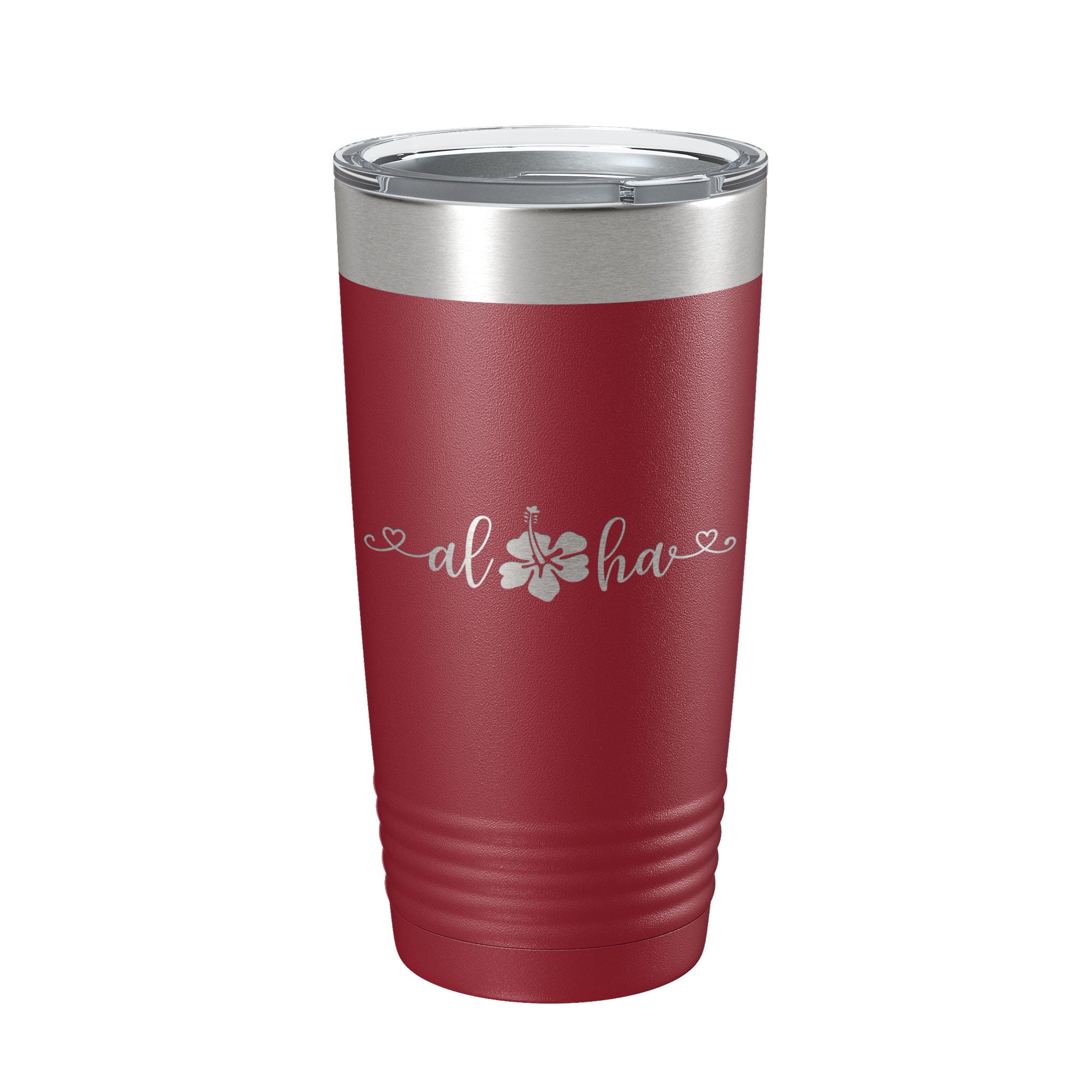 Aloha Hibiscus Tumbler Flower Travel Mug Cute Insulated Laser Engraved ...
