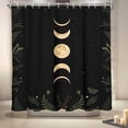 FUGee-Red Moon Shower Curtain Standard Black Gothic Goth Witchy Spooky ...