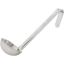 Winco 2-Ounce Stainless Steel Soup Ladle with Non-Slip Red Handle ...