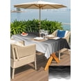 60x102 Rectangle Tablecloth, Black Ombre Stripes Outdoor Tablecloth ...