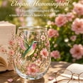 2026 Garden Hummingbird Morning Bliss Acrylic Cup, Elegant Gold Rimmed ...