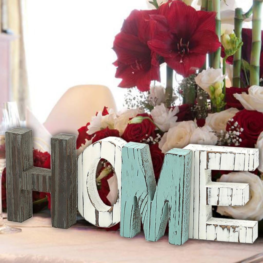 2x Rustic Letter Sign Cutout Letters Decorative Wedding Party Venue ...