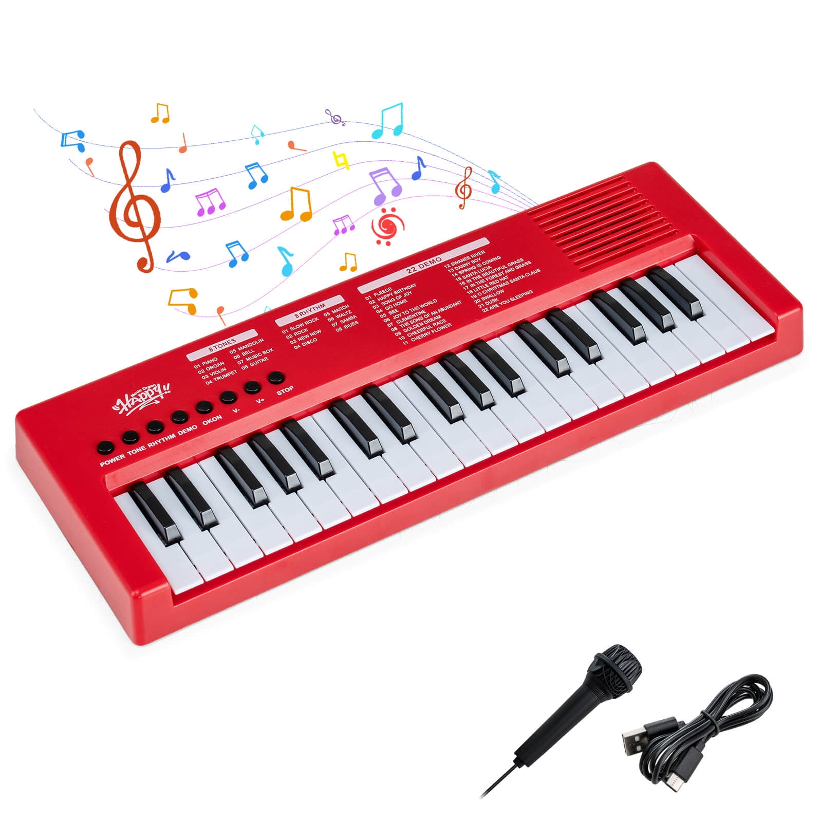 Click here for Costway Kids Piano Keyboard With 8 Rhythms 8 Tones... prices