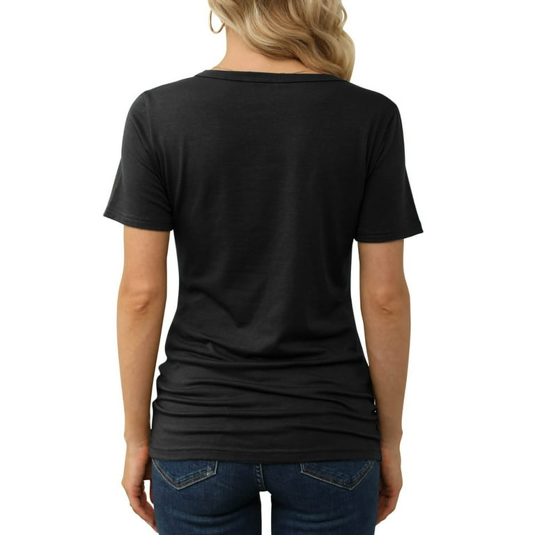 WTXUE T-Shirts Short Sleeve, Deep V-Neck Shirts for Women's WTXUE T-Shirts Short Sleeve, Deep V-Neck Shirts for Women's