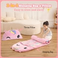 SUMMIT - Kids Sleeping Bag, Plush Toddler Slumber Bag 2-in-1 Pillow ...