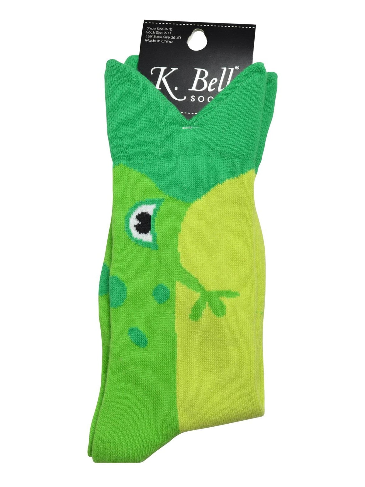 K. Bell Socks - K. Bell Womens Wide Mouth Crew Socks, 61489, 9-11, Frog ...