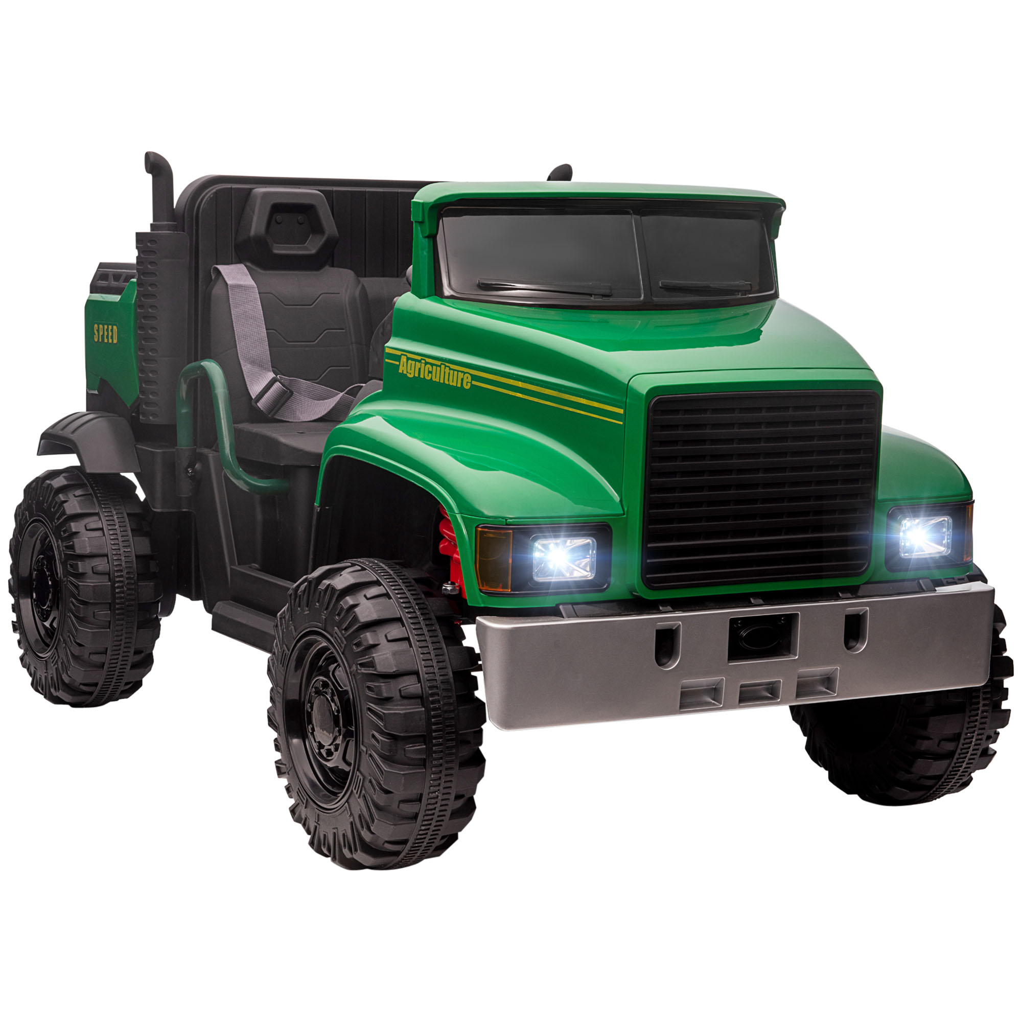 Aosom 2-Seater Battery-Powered Ride-on Tractor with Large High-Traction ...