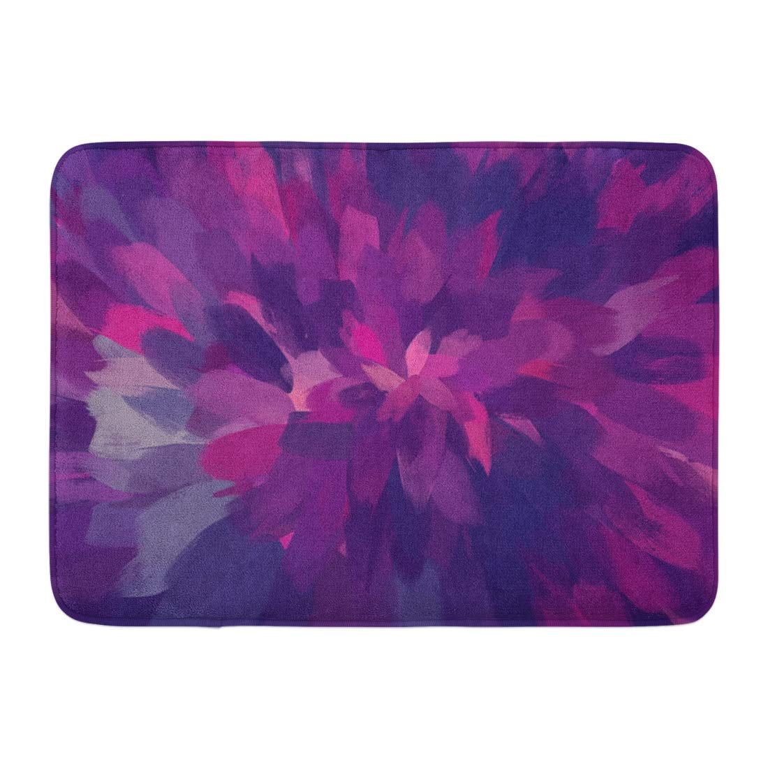 GODPOK Beautiful Colorful Abstract Purple Flower Brush Strokes Pink ...