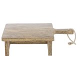 HUBERT Cutting Board Riser Square Mango Wood - 13 9/10"L x 10"W x 3 2/5 ...