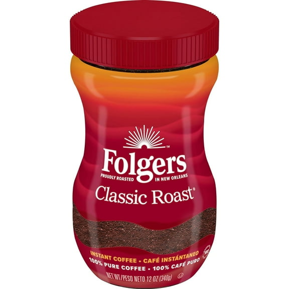 Folgers Classic Roast Large 16 oz Instant Coffee Crystals - Regular ...