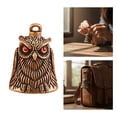 Antique Metal Owl Shape Bells Keychain Pendant Good Luck Ornament ...