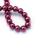 15 Strand Baking Paint Pearlized Glass Pearl Round Bead Strands Medium ...