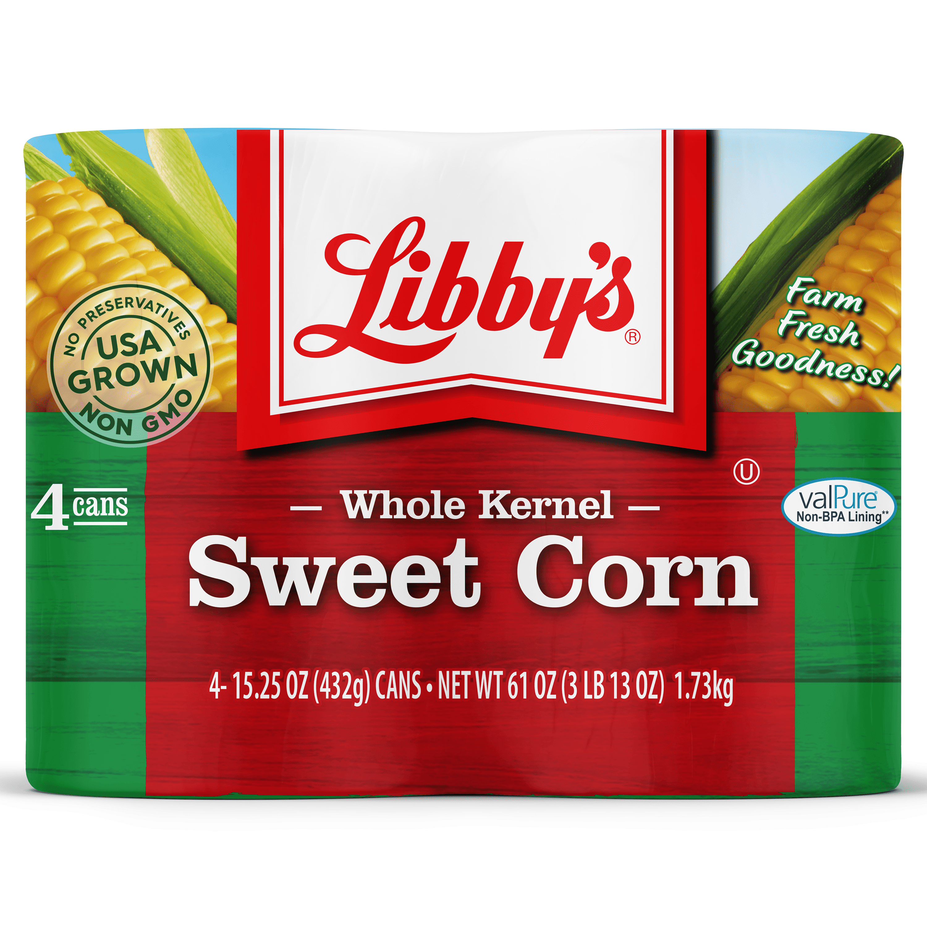 (4 Cans) Libby's Whole Kernel Sweet Corn, 15 oz - Walmart.com