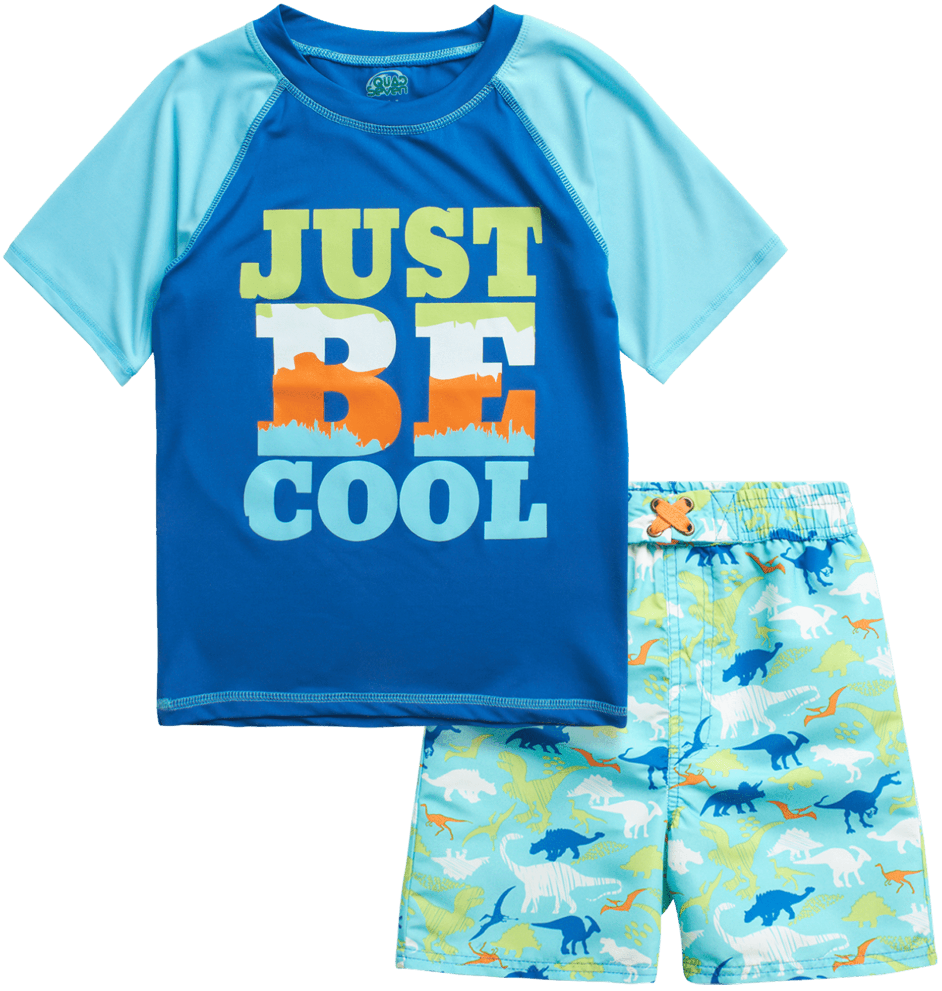 Quad Seven Boys' Rashguard Set - Short Sleeve Swim Shirt and Bathing ...