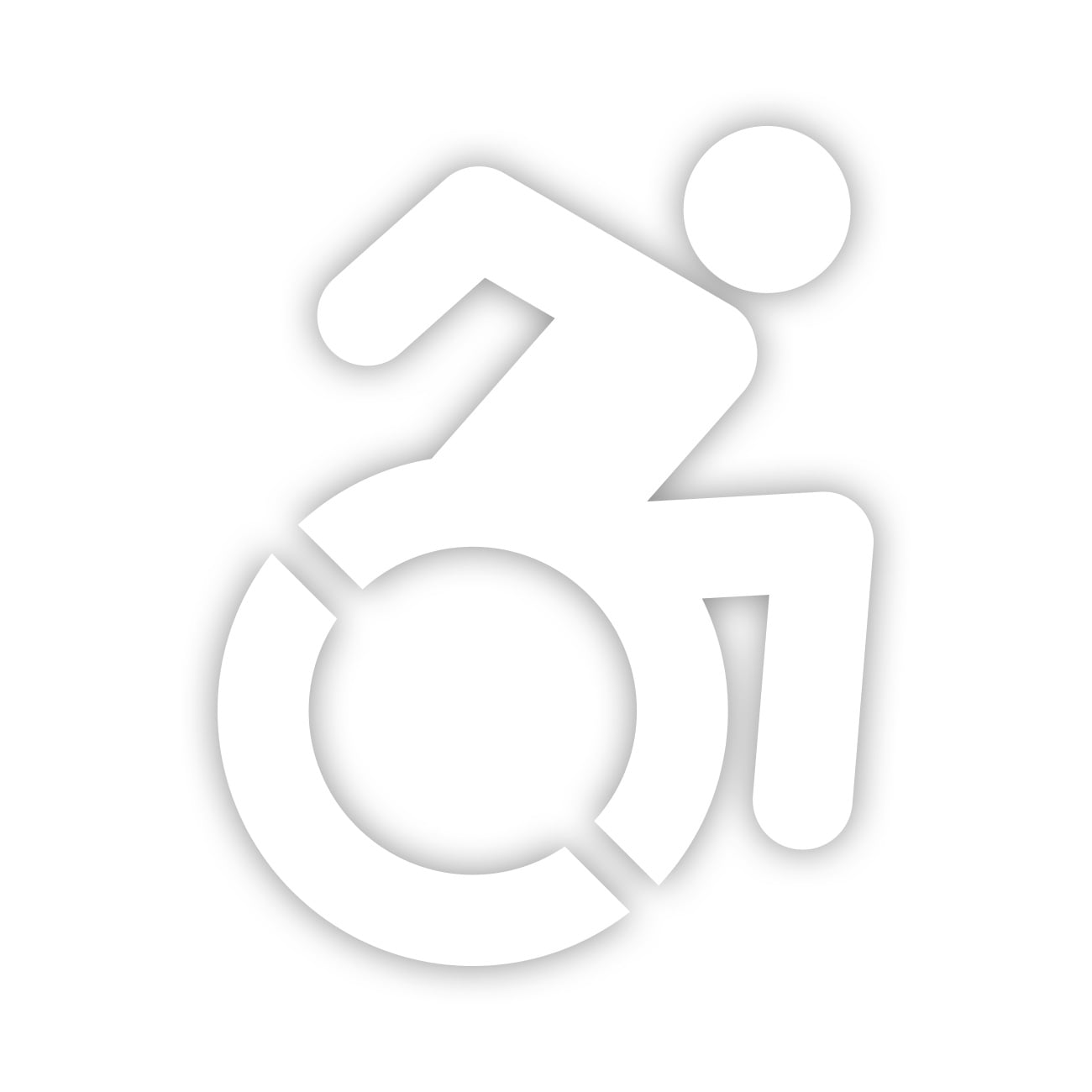 ISA Accessible Icon Sticker Decal Die Cut - Self Adhesive Vinyl ...