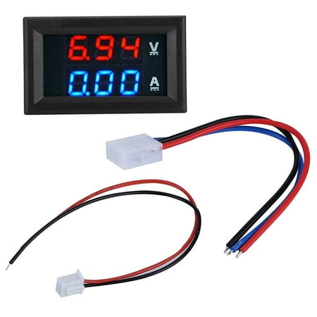 Digital Voltmeter, Double Display Measuring Gauge, with 3?Digit Blue ...