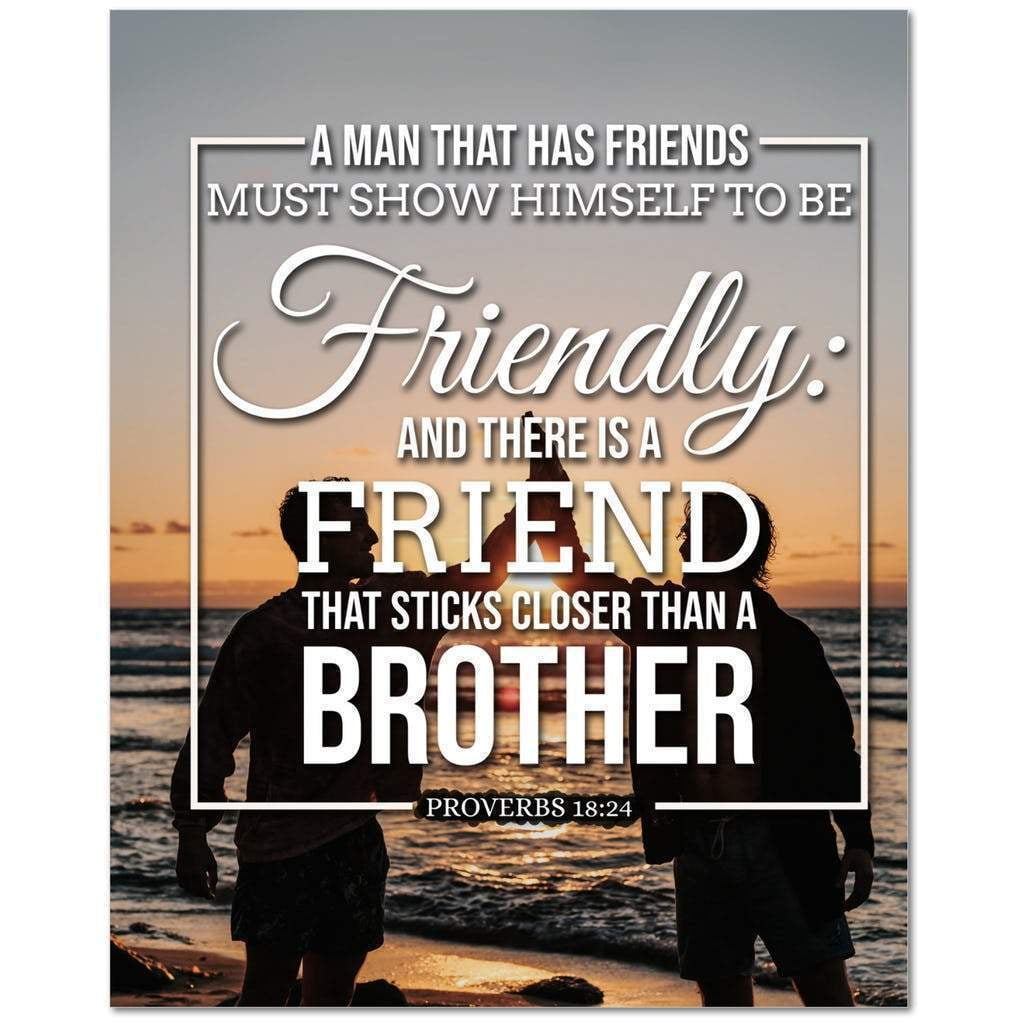 Scripture Walls Friends Proverbs 18:24 Bible Verse Canvas Christian ...