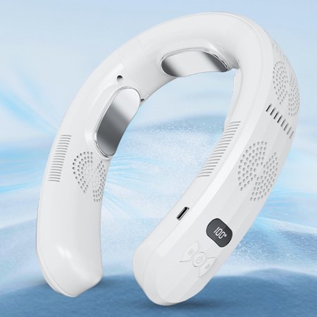 TB&W Portable Wearable Air Conditioner 6000mAh 3 Gear Digital Display ...