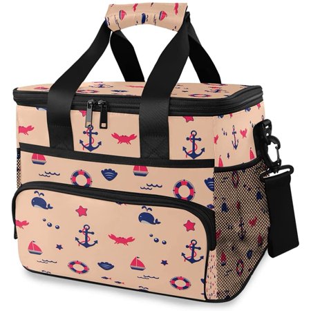Cooler Bag, Texture Sailing Elements 15l Large Insulated Lunch Bag ...