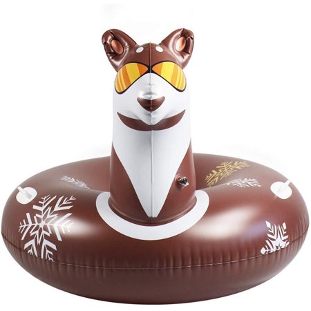 Inflatable Snow Tube Ski Ring with Handle Sled Boat Snowboard Ring Toy ...
