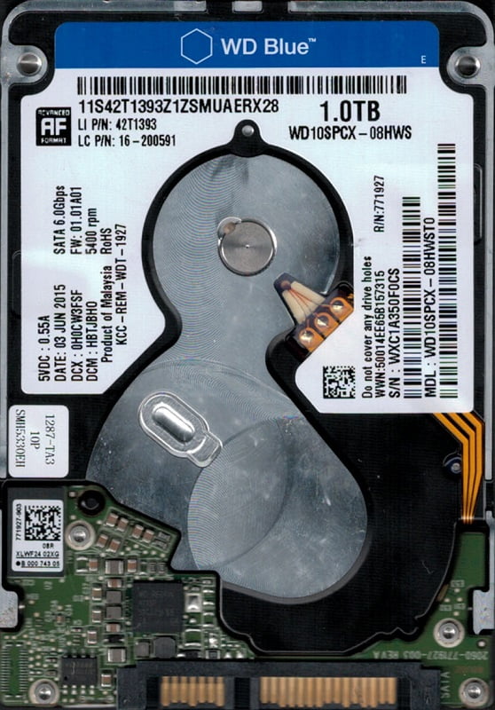 WD10SPCX-08HWST0 DCM: HBTJBHO WXC1A Western Digital 1TB - Walmart.com