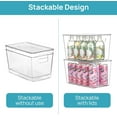 4 Pack Clear Stackable Storage Bins with Lids, Large Plastic Containers ...