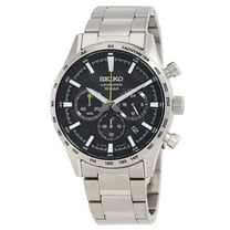 Seiko Chronograph Quartz Black Dial Men's Watch SSB413P1 - Walmart.com