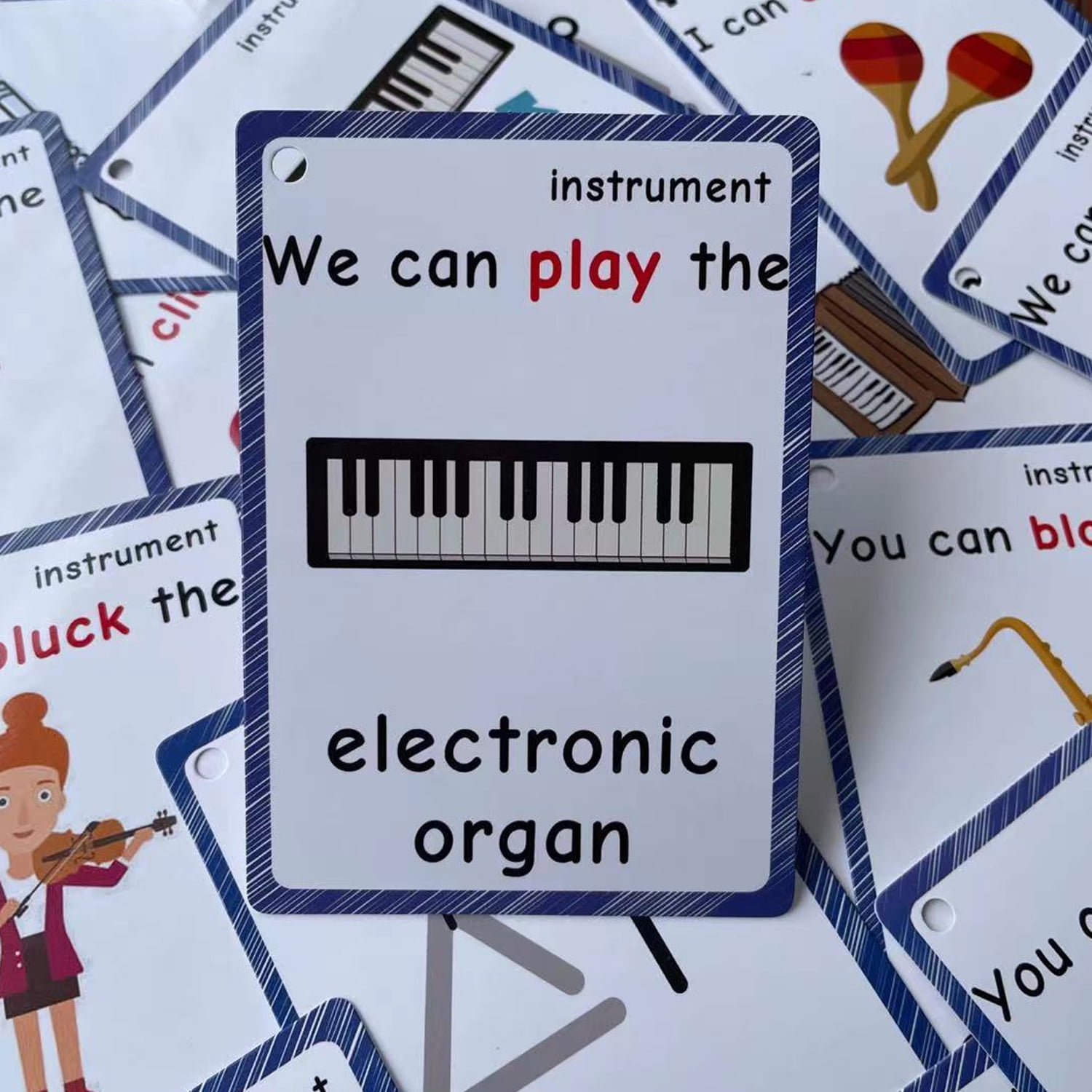Musical Instrument Flash Cards | Learning Toys Flashcards for Children ...
