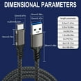 20V 3A USB Type Cable USB A To Type Fast Charging Cables Data Cord ...