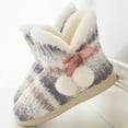 GURGER Slipper Boots Women Winter Knit Booties Slippers Ladies Plush ...