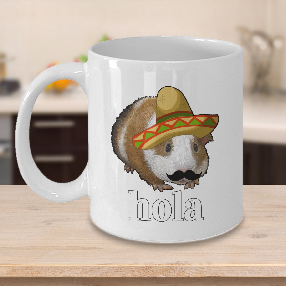 Fun Playful Mexican Guinea Pig Hola Hello coffee mug - Walmart.com