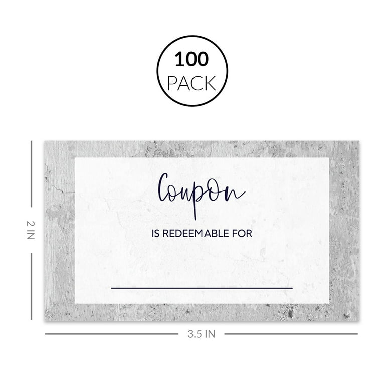 Blank Black And White Coupon Template