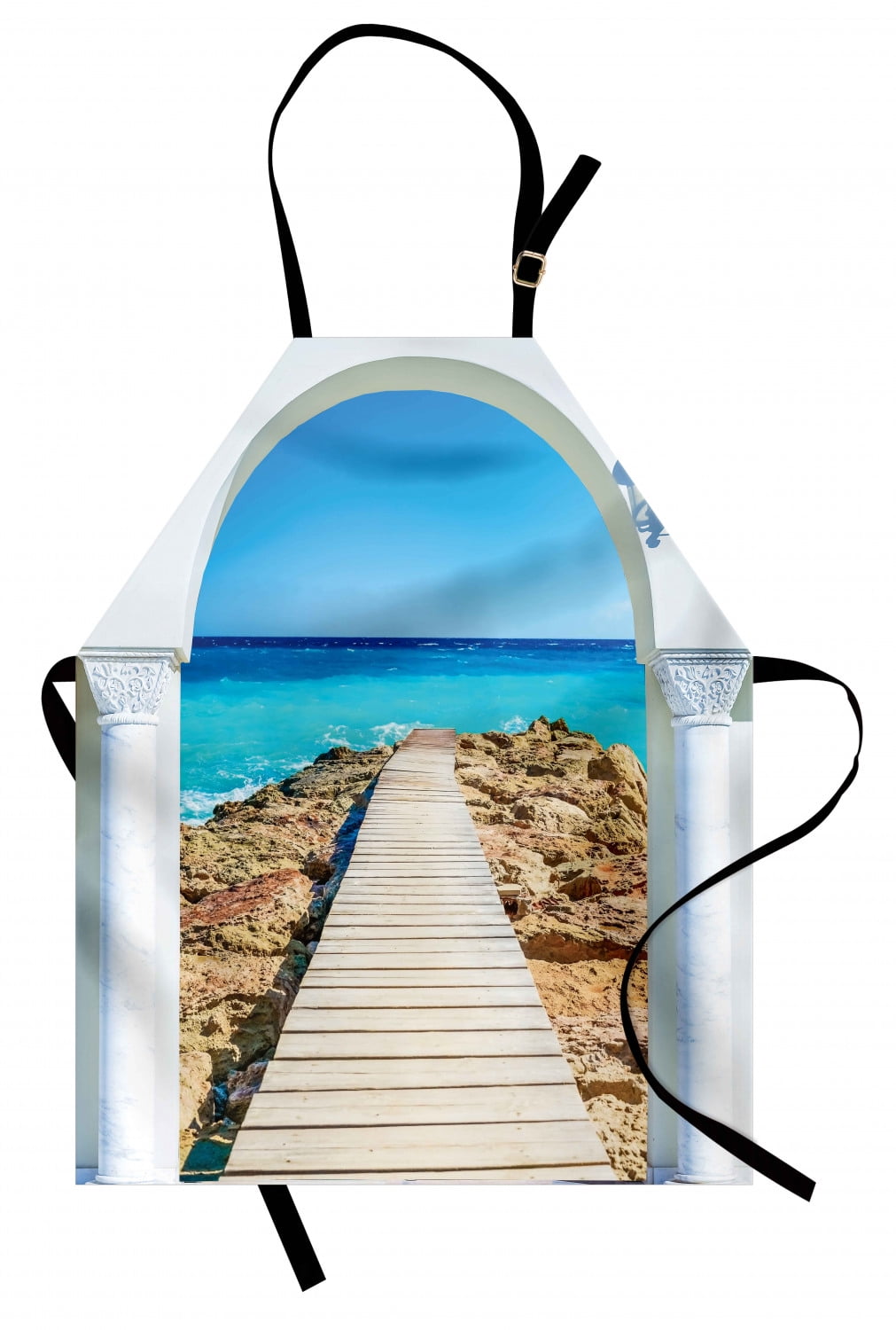 Coastal Apron View from an Open Window Curve on the Sea with a Quay ...